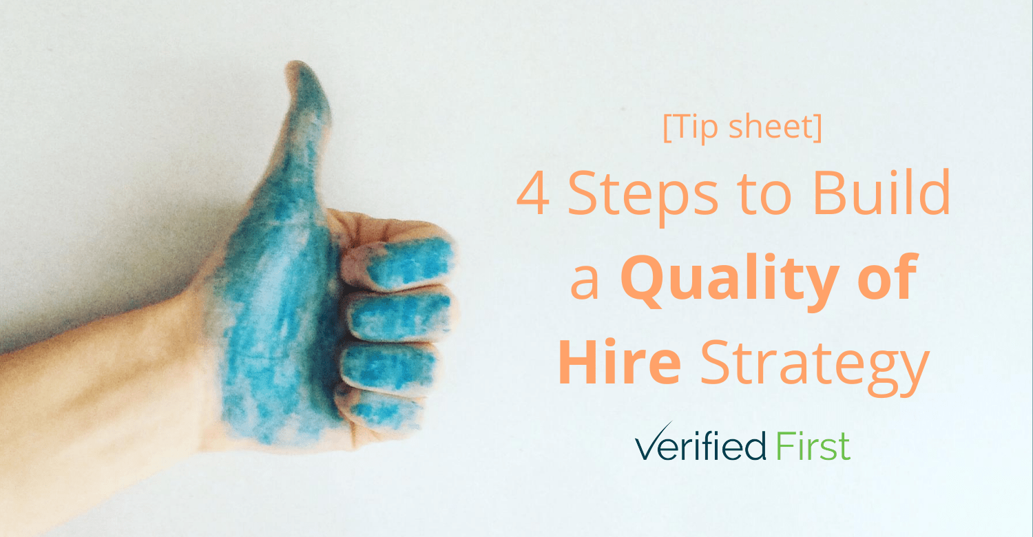 How to Build a Quality of Hire Strategy - Verified First